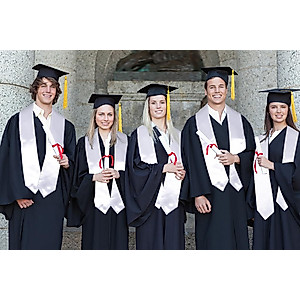 MyGradDay Plain Graduation Stole Colorful Stole for Adult Length 60",Rich in Color