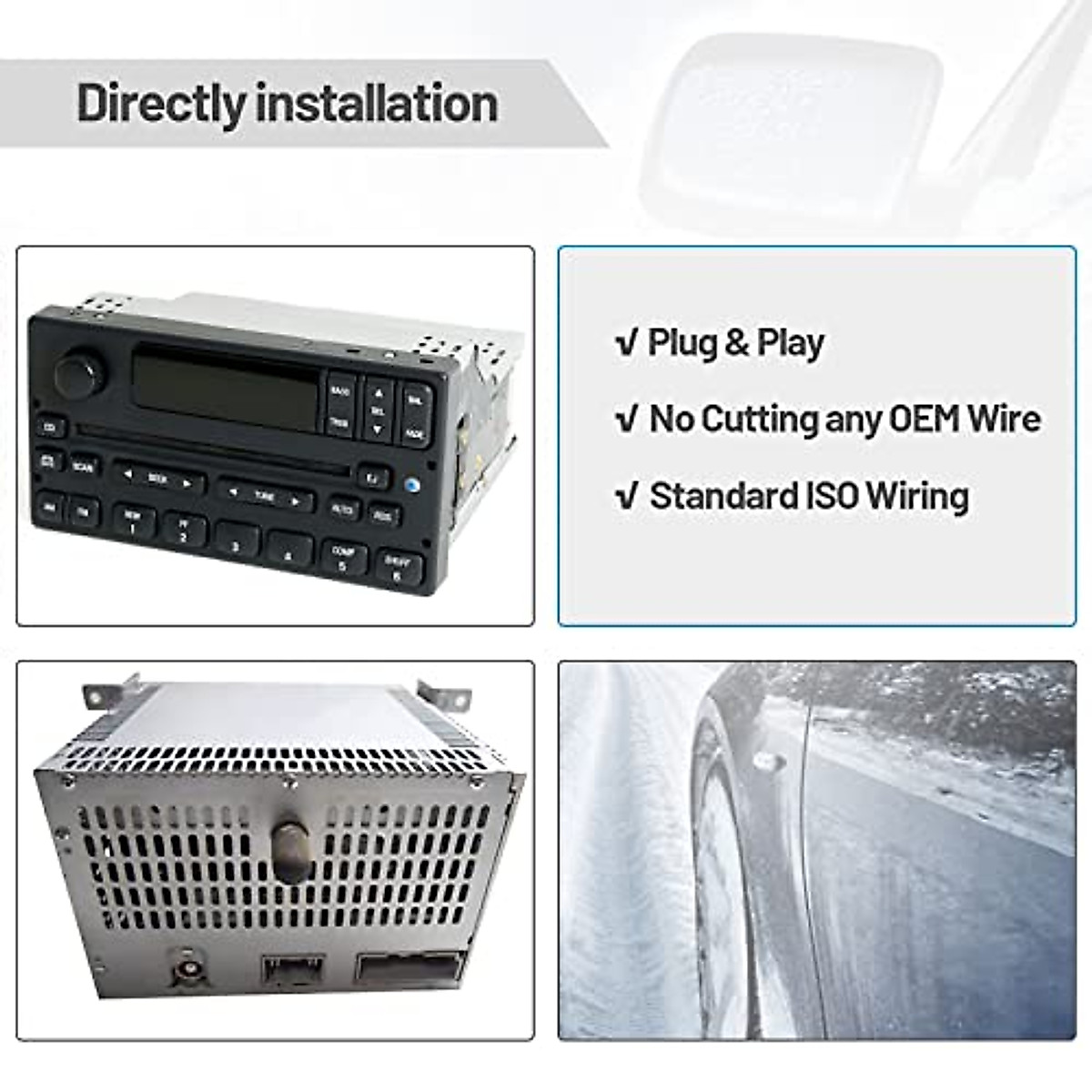 RED WOLF Car ISO Radio Wiring Harness Adapter Select for Ford Fiesta 2009-2013, Volvo C30 XC90 2002-2004, Landrover Discovery Defender 2009-2014 Vehicle Aftermarket Stereo Wire Standard Cable Plug