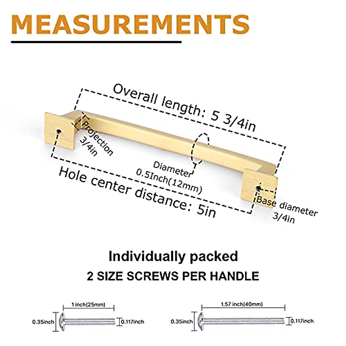 Haidms 10 Pack Brushed Gold Cabinet Pulls Gold Cabinet Handles, 5 inch Hole Centers Matte Gold Kitchen Cabinet Handles Vintage, Square Dresser Handles Solid Drawer Handles for Kitchen