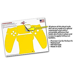 WraptorSkinz Skin Wrap compatible with Sony PS5 DualSense Controller Solids Collection Yellow (CONTROLLER NOT INCLUDED)
