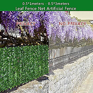 expandable faux privacy fence Artificial Ivy Leaf Screening Roll Plastic Privacy Screen Garden Fence | UV Fade Protected Green Plastic Leaf Fence Panels For Backdrop Garden Backyard Weddin Decorations