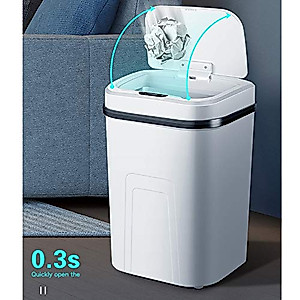 WENLII 15L Smart Induction Trash Can Sensor Large Automatic Trash Bin Home Intelligent Electric Garbage for Bathroom Kitchen