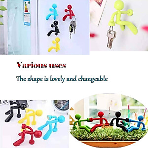 Creative Wall Climbing Villain Refrigerator Magnets, Magnet Key Hanging (Yellow, Blue, Black, Red)
