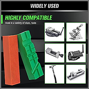 SWANLAKE 4.5 Inch Vise Jaw Pads Covers Protectors 1 Multi-Grooved & 1 Standard Set