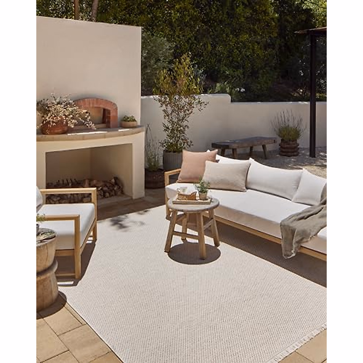 Loloi Amber Lewis x Malibu Ivory/Dove 7'-8" x 10' Area Rug