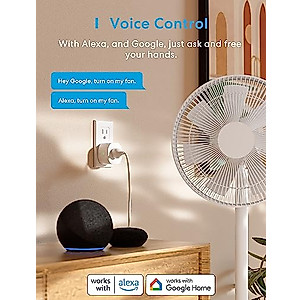 Meross Smart Plug Mini, 15A WiFi Bluetooth Outlet Socket Compatible with Alexa, Google Assistant, Voice & App Remote Control, Timer, Offline Control, ETL FCC Certified 4 Pack, 2.4G Only