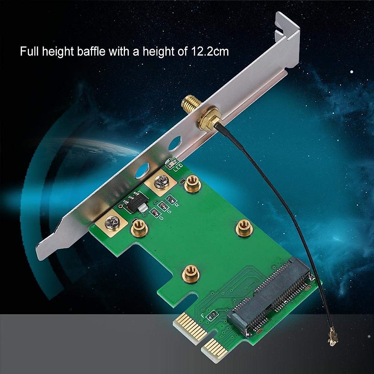 PCIe Network Card, PCI Express to Mini PCI Express Card Adapter, Network Ethernet LAN Mini PCI-E Riser PC to Laptop Network Card Adapter Converter