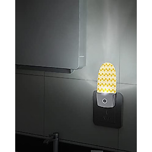 Womenfocus Night Light, Geometric Honeycomb Hexagon Yellow Night Light for Kids, Night Lights for Bedroom Decor Bathroom Decor, Night Lights Plug Into Wall, LED Light Energy Efficient Wall Lights