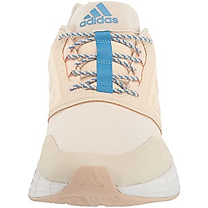 adidas Women's Duramo Protect Running Shoe, Wonder White/Zero Metallic/Pulse Blue, 8.5