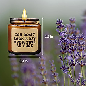 Birthday Gifts for Women Men, Funny Unique Birthday Candles Gifts for Mom Best Friend Boyfriend Girlfriend Husband Wife BFF Sister 30th 40th 50th, Bday Gift for Her Him - Lavender Scented Soy Candles
