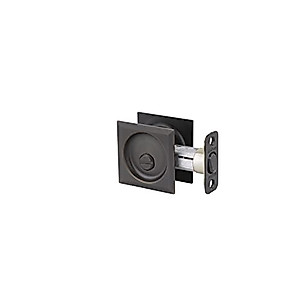 Kwikset 335SQT-514 Privacy Pocket Door Locks, Matte Black