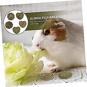 POPETPOP 15pcs Rabbit Grass Cake Toys for Birds Toys for Hamsters Decorated Cookies Chinchilla Chew Toy Rabbit Teeth Cleaning Toy Guinea Pigs Chew Toy Rabbit Chew Toys Pet Biscuits Alfalfa