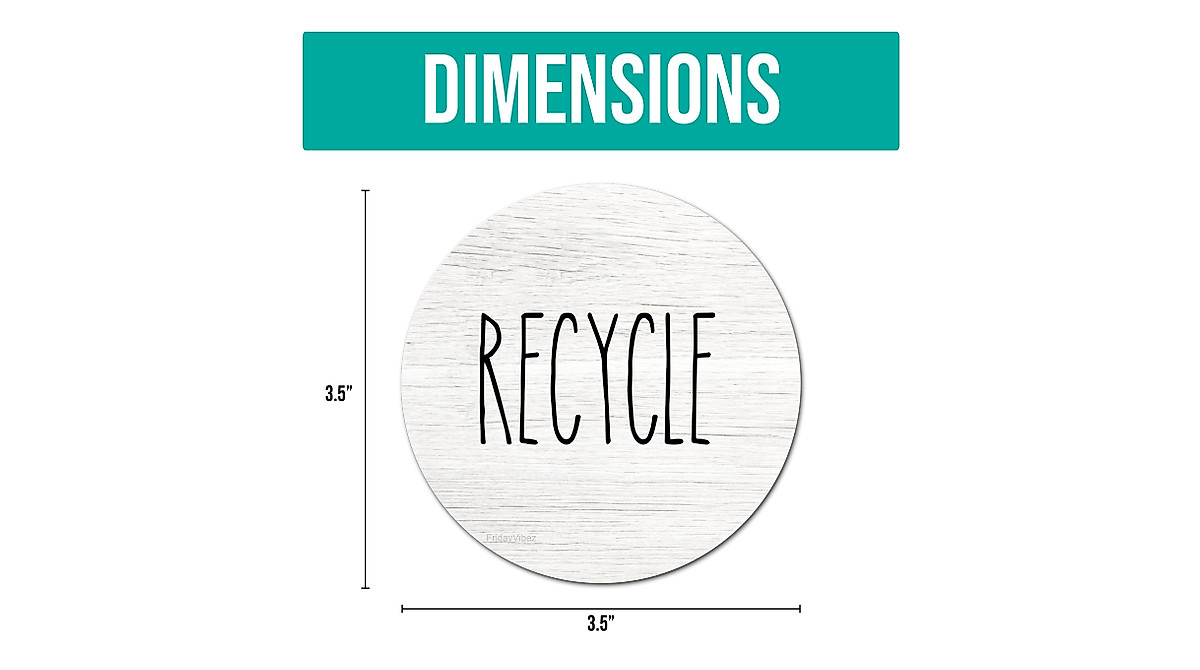 Rustic Trash & Recycle Magnets for Effortless Waste Sorting