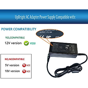 UpBright 12V 3A AC/DC Adapter Compatible with Arcade1up 8223 Game Machine Arcade 1up Cocktail Table CounterCade Counter Cade Games All Riser Ms Pac-Man Party-Cade PacMan 12VDC Power Supply Charger PSU