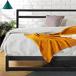 ZINUS Trisha Metal Platforma Bed Frame with Headboard / Wood Slat Support / No Box Spring Needed / Easy Assembly, Full