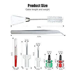 Sewing Machine Cleaning Kit, Mellbree 8pcs Repair Machine Sewing Tools Includes Tweezer Double Headed Lint Brush Different Size Screwdrivers and Seam Rippers to Boost Machine Sewing Performance