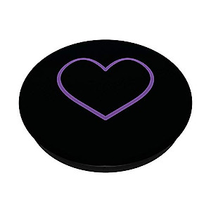 Purple Heart On Black PopSockets Swappable PopGrip