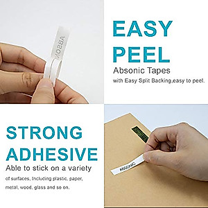 Absonic 4-Pack Compatible for Casio Label Maker Tape 9mm XR-9WE XR-9WE2S XR9WE2S 9mm Black on White Label It for KL-120 KL-60 KL-100 KL-750 KL750B KL-780 KL820 KL7000 KL7200 Label Maker, 3/8" x 26'