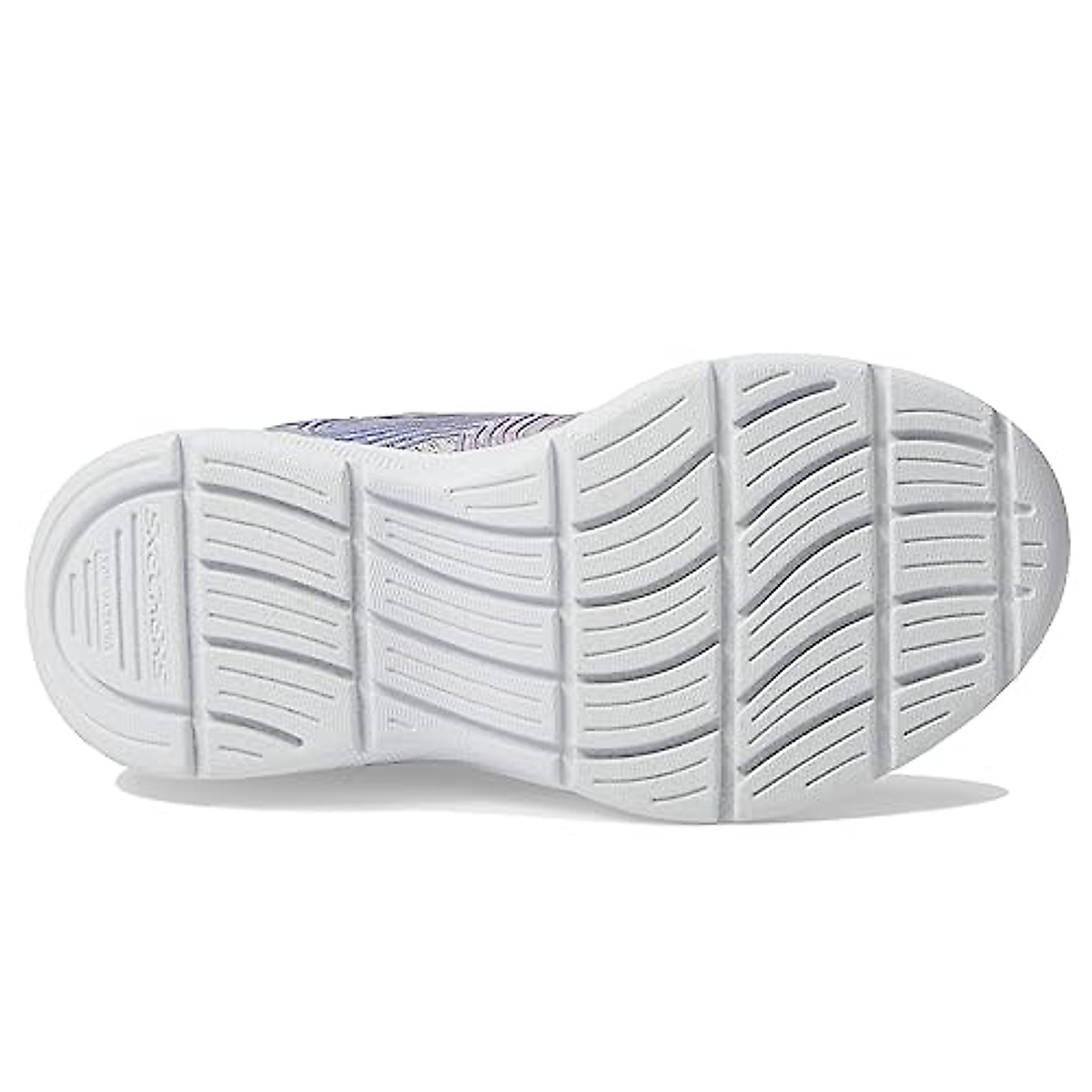 Skechers Kids MICROSPEC PLUS-SWIRL SWEET Sneaker, Gray/Multi, 12.5 US Unisex little kid