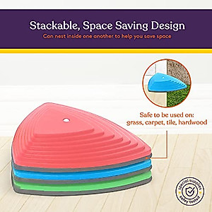 Special Supplies 15 Stepping Stones for Kids Indoor and Outdoor Balance Blocks Promote Coordination, Balance, Strength Child Safe Rubber, Non-Slip Edging