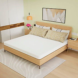 PayLessHere 5 Inch Memory Foam Mattress/Cooling Gel Bamboo Charcoal Infused Mattress/Medium Firm Mattresses/CertiPUR-US Certified/Bed-in-a-Box/Pressure Relieving King Size,White