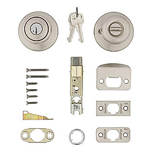 Kwikset 94002-934 Tylo Entry Knob Featuring Smartkey Re-Key Security, Satin Nickel