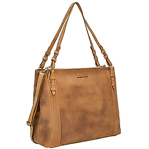 MARC PETER Hana Tan Hunter Leather Hobo Bag for Women | Top Handle Satchel | Women Fashion Shoulder Bag