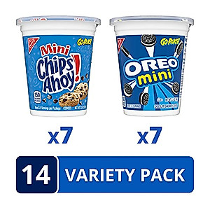 OREO Mini Cookies & CHIPS AHOY! Mini Cookies Go-Cup Cookies Variety Pack, 14 Go-Paks