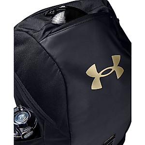 Under Armour Men's Contain Backpack , Black (001)/Metallic Gold Luster , One Size Fits All