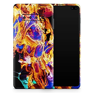 DesignSkinz Liquid Abstract Paint V25 Protective Vinyl Decal Wrap Skin Cover Compatible with The Samsung Galaxy S20 (Screen Trim & Back Glass Skin)