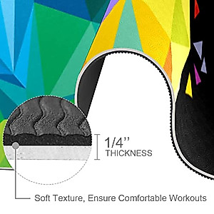 Yoga Mat, Yoga Mats for Home Workout, Workout Mat, Exercise Mats, Pilates Mat, Modern Colored Rhino