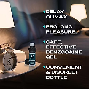 K-Y Duration Gel 0.16 fl oz, for Men, Adult Couples, Numbing Male Genital Desensitizer to Last Longer, Pleasure Enhancer, 36 Pumps, Latex Condom Compatible