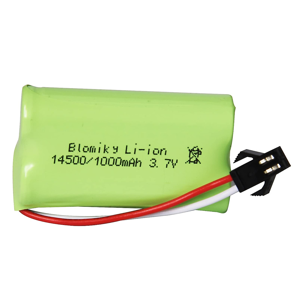 Blomiky 3.7V 1000mAh 2 Pack Lithium-ion Rechargeable Battery with SM2P Plug and Charger Cable for Remote Control Trucks / 813A Battery 2