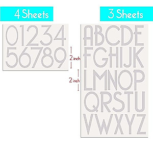 2 inch Self-Adhesive Vinyl Letters Numbers Kit, Modern Mailbox Numbers Sticker for Mailbox, Signs, Window, Door, Cars, Trucks, Home, Business, Address Number, Name, Craft (Lavender)