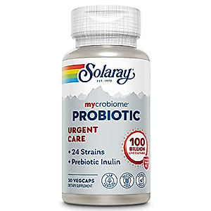Solaray Mycrobiome Probiotic Urgent Care | Formulated to Support Healthy Digestion, Immune Function & More | 100 Billion CFU | 30 VegCaps
