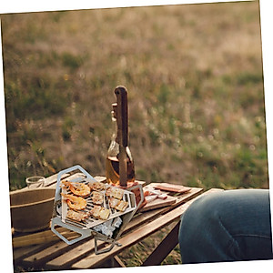 Yardwe Picnic Grill Mini Grill Stove Stainless Steel Lotus Lightweight Grill