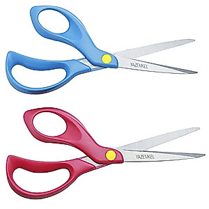 YAZEMKEL Left-Hand Scissors Stainless Steel 3-Pack, 8 inch