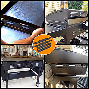 Wind Guards for Blackstone 28 inch Griddle, Magnetic Wind Screens, Blackstone Griddle Accessories, Fit with Hood, Rear Grease Cup and Side Shelf, Heat Shield for Side Table, Grilling Gifts, Black