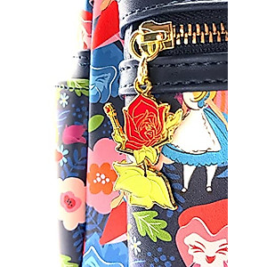 Loungefly X LASR Exclusive Disney Alice in Wonderland Golden Afternoon AOP Mini Backpack - Fashion Cute Purses Backpacks