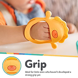 Nuby Silicone Wrist Teething Mitten - Teether Ring - 3+ Months - Lion