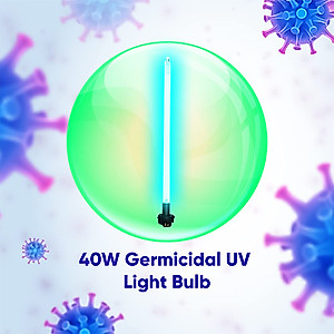 lumenivo UV Lamp 602805 for Viqua/Trojan Max C D D4 Systems 40 Watt UV Replacement Bulb - Germicidal UV Light Bulb Low Ozone with B29-I 4 Pin Large Round with Barriers - 1 Pack