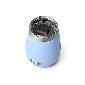 YETI Rambler 10 oz Wine Tumbler, Vacuum Insulated, Stainless Steel with MagSlider Lid, Big Sky Blue