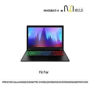 NH50BAT-4 41Wh Laptop Battery for PROSTAR Clevo NH50ED HASEE G7-CT7NA GIGABYTE Gigabyte A5 X1 SHINELON T3 PRO MEDION MD64300 SYSTEMAX System76 Gazelle Sager G58R MIFCOM EG5 i7-GTX 1660 Ti 14.6V