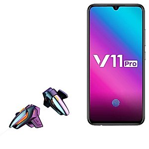 BoxWave Gaming Gear Compatible with vivo V11 Pro (Gaming Gear by BoxWave) - Touchscreen QuickTrigger, Trigger Buttons Quick Gaming Mobile FPS for vivo V11 Pro - Jet Black