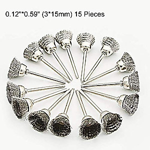 45PC Wire Brushes for Drill Set Stainless Steel Wheel Brushes Dremel Accessories for Rotary Tools - Grinding, Sanding, Polishing