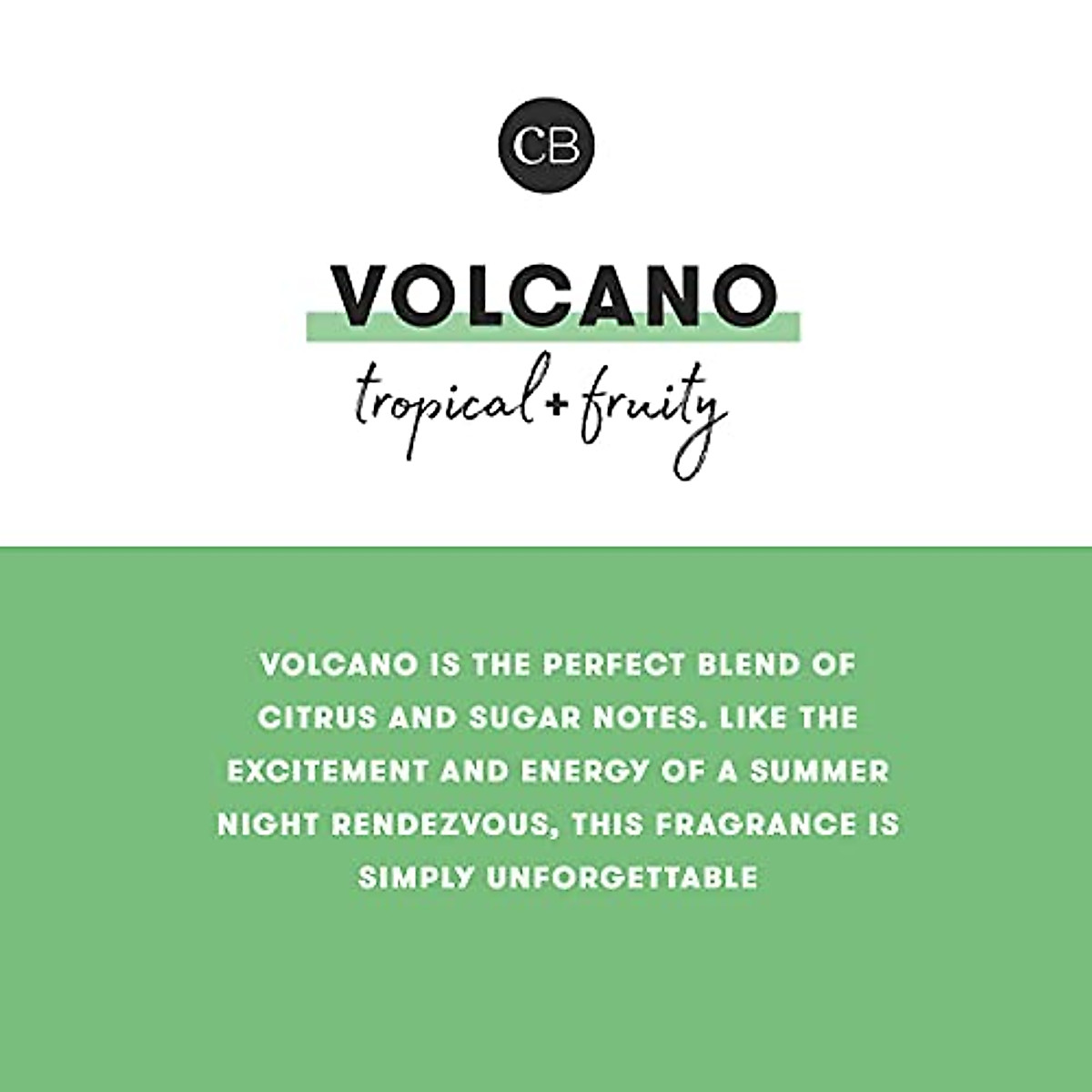 Capri Blue Scented Candle with Rainbow Watercolor Glass Candle Holder - Cotton Wick - Luxury Aromatherapy Candle - 19 Oz - Volcano