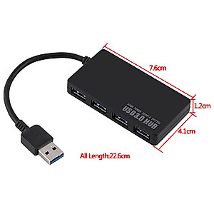 5 Port USB Charger, Portable USB Charging Hub, Smart Charging Multi-Port Quick for Systems Vista