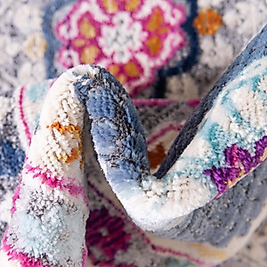 Rugs.com Budapest Collection Area Rug – 8' x 10' Multi Low-Pile Rug Perfect for Living Rooms, Large Dining Rooms, Open Floorplans