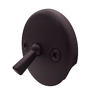Westbrass A92-12 3-1/8" Trip Lever Bathtub and Shower Drain Kit with 2-Hole Overflow Faceplate, 1-Pack, Oil Rubbed Bronze