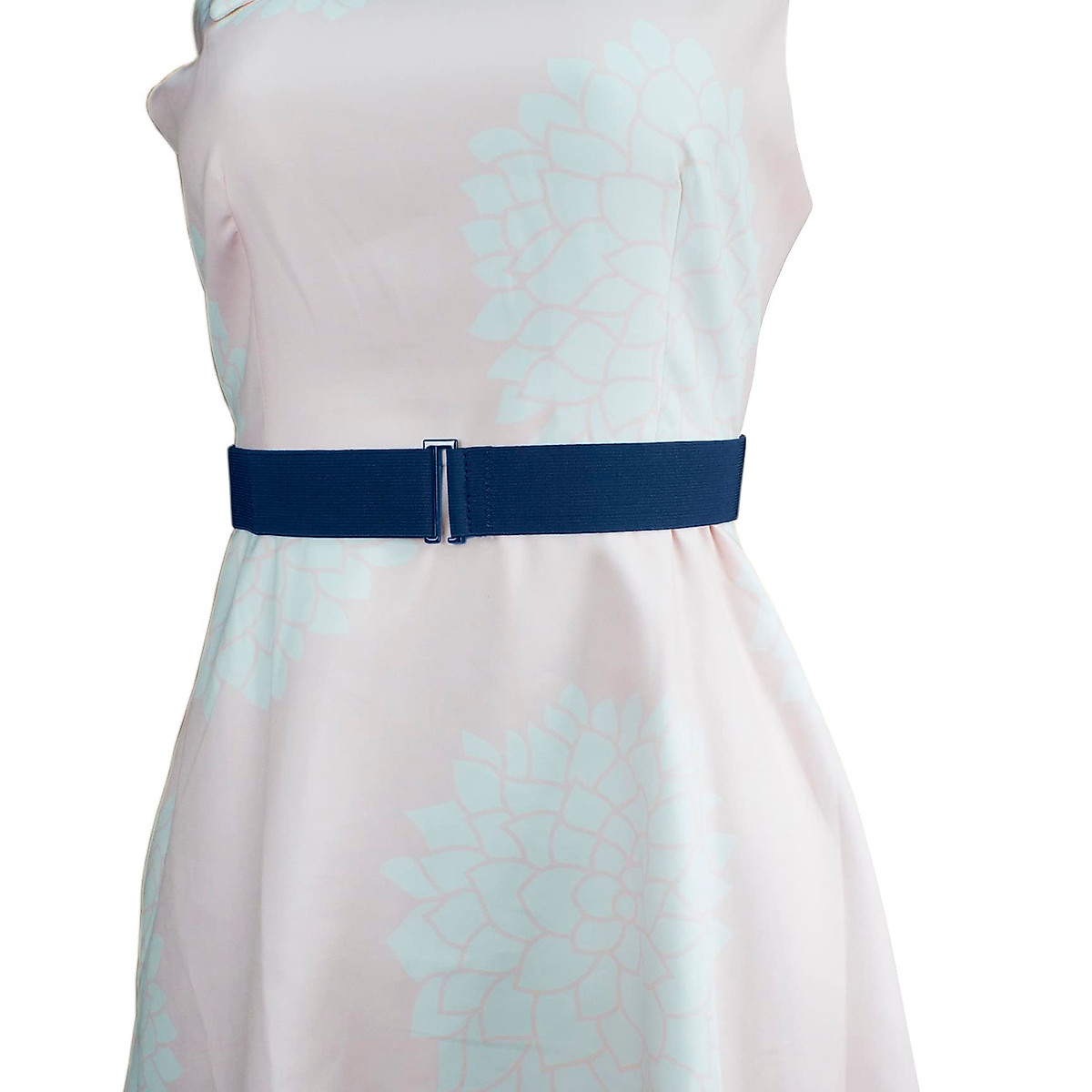 Gelante Lady Invisible Belt - Web Canvas Elastic Adjustable Skinny No Show Belt-2051-Navy (0-14)